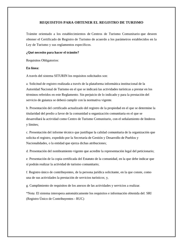 TAREA Normativa Legal Para El Funcionamiento e Instalación de Una Agencias de Viajes _Anahi ...