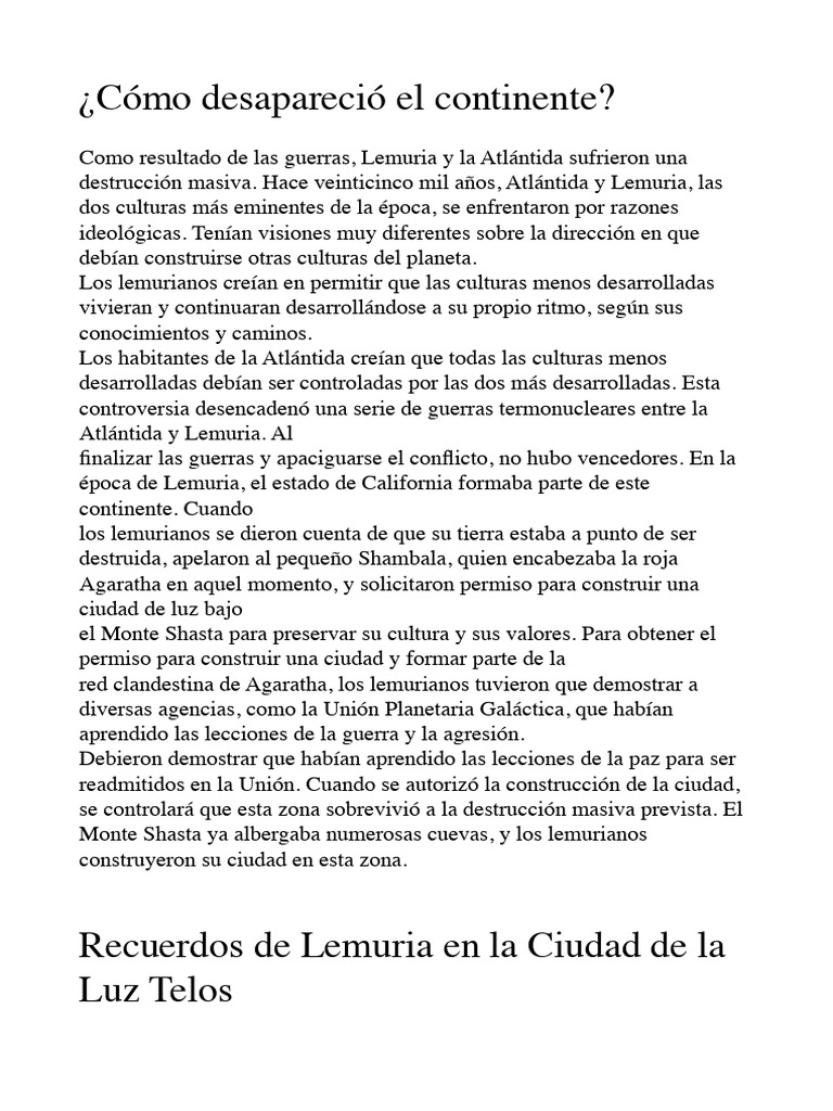 Lemuria | PDF