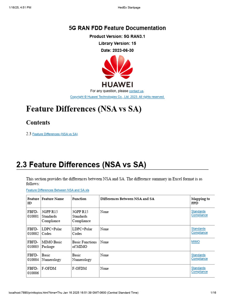 5G Features Differences NSA Vs SA | PDF | Internet Protocols | I Pv6