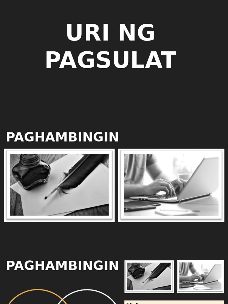 Lesson 1.2 Uri NG Pagsulat | PDF