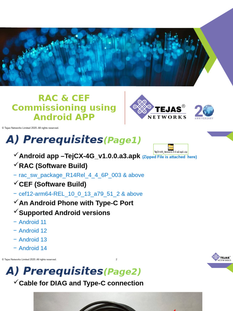 MOP for RAC & CEF Commisioning Using Android App | PDF | Computer Architecture | Computer Networking