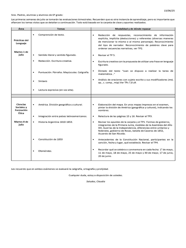 Temario Segundo Bimestre Sexto | PDF