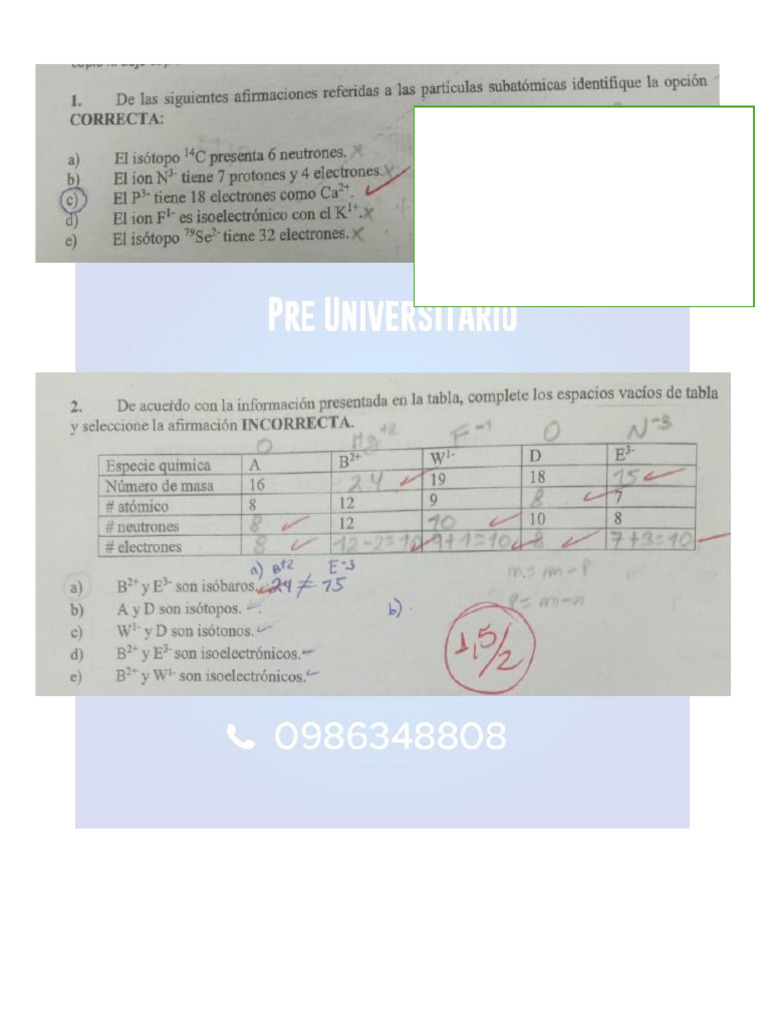 Leccion Tabla Periodica y Calculo de Particulas | PDF