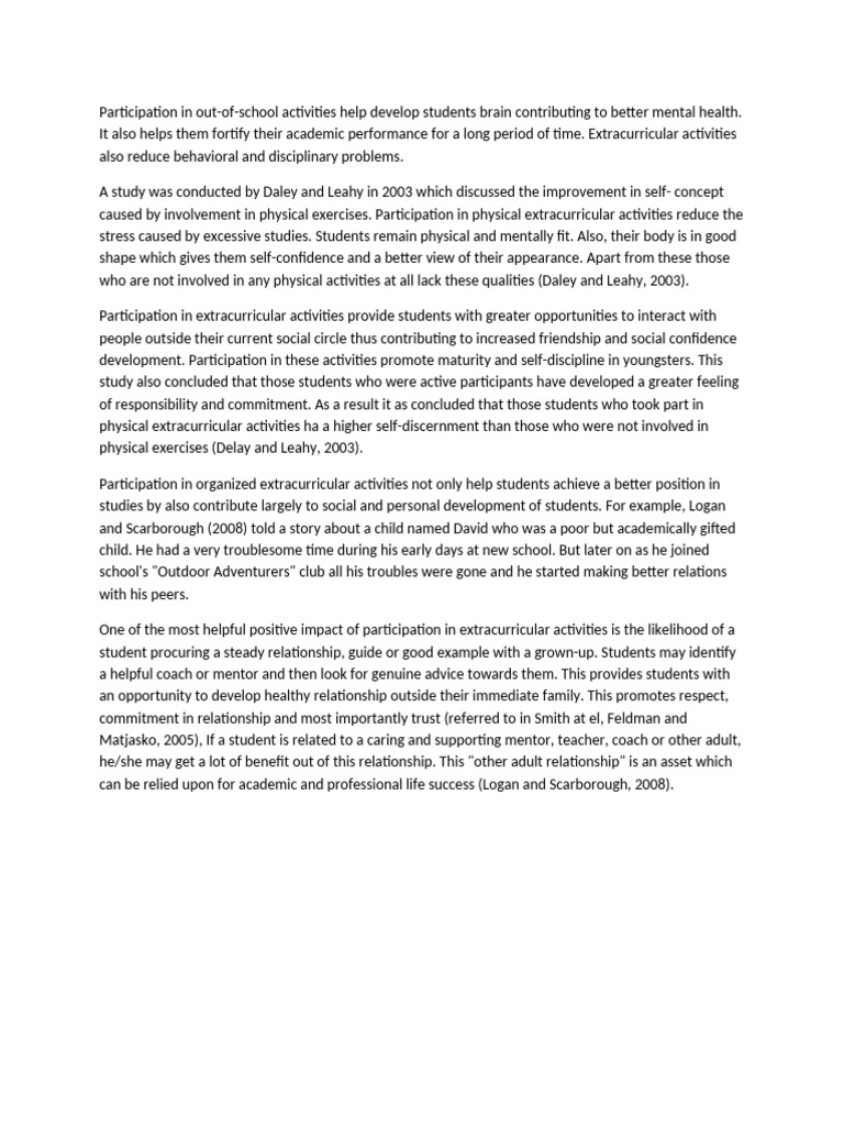 Activities Involvement RRL | PDF | Mentorship | Behavioural Sciences