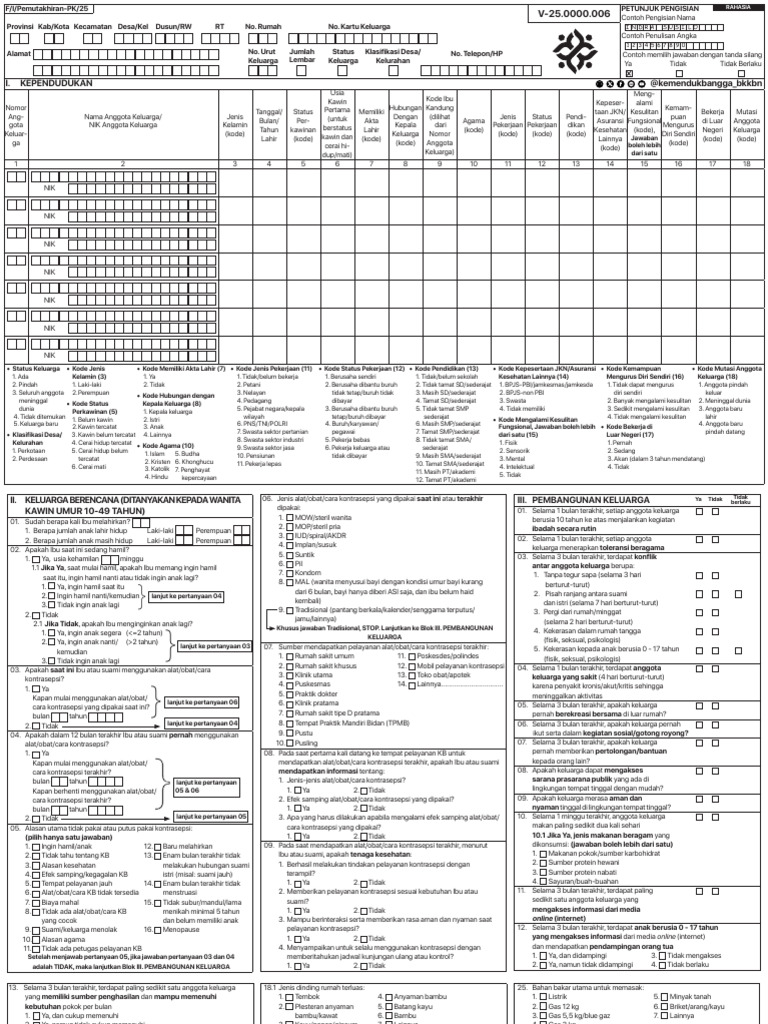 Formulir Pemutakhiran PK-25 - Final | PDF