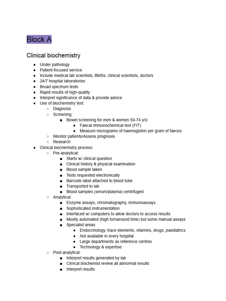 Clinical Biochemistry: Processes & Tests | PDF | Thyroid | Hyperthyroidism