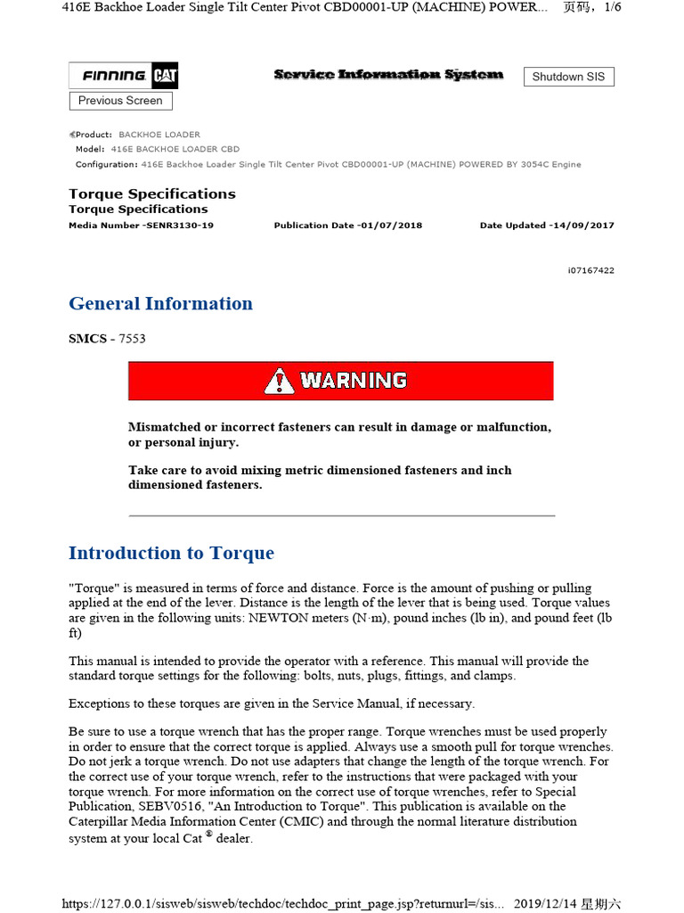 Torque Specifications | PDF | Screw | Nut (Hardware)