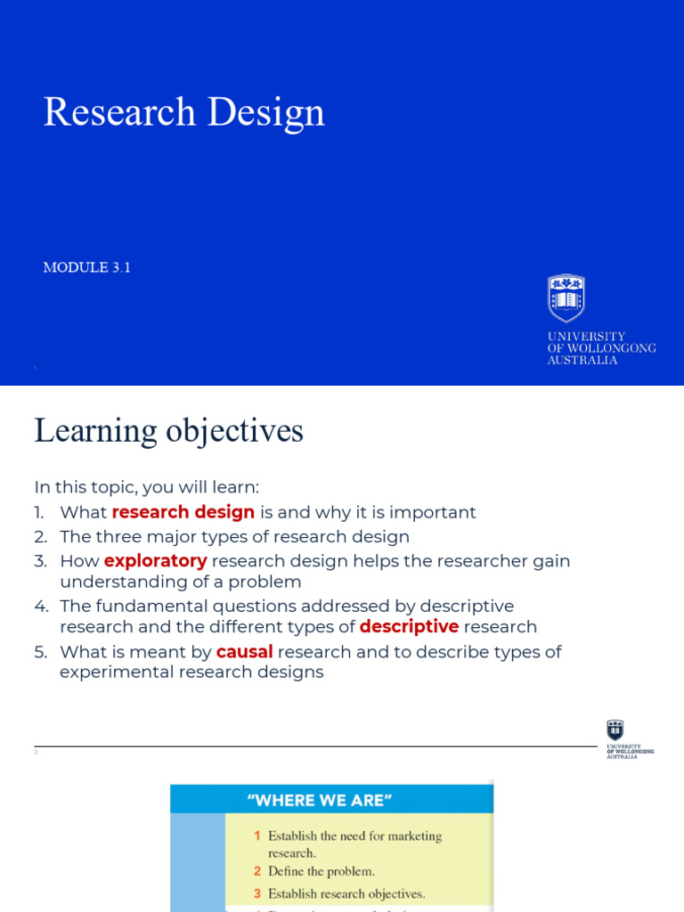 Module 3. Research Design and Primary Vs Secondary Data | PDF | Experiment | Marketing Research