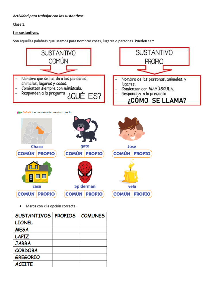 Actividadessustantivos | PDF