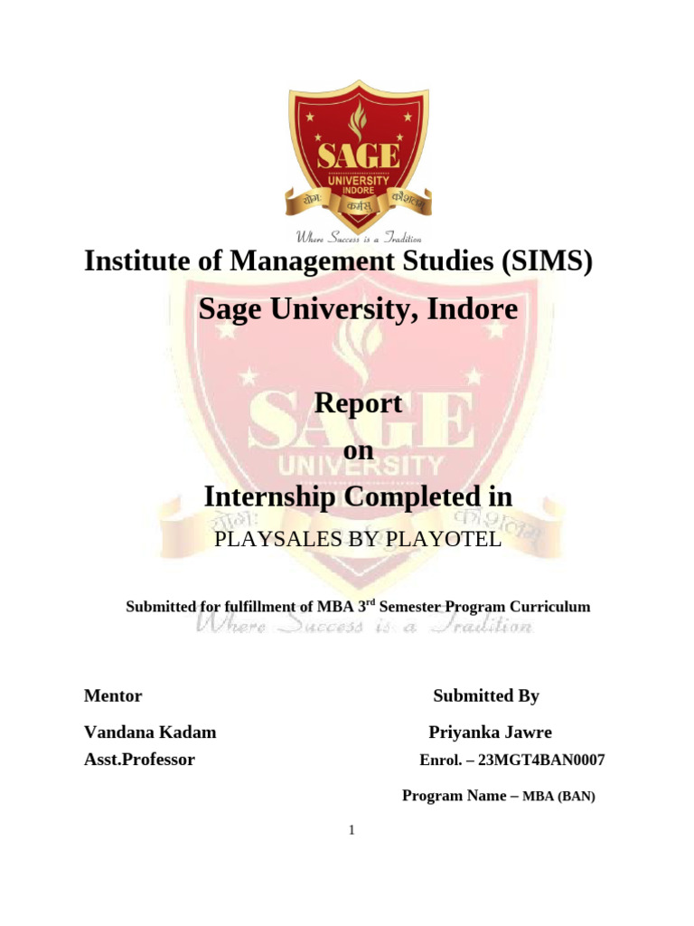 Updated Internship Report Mba 3rd Sem Pdf Expense Payroll