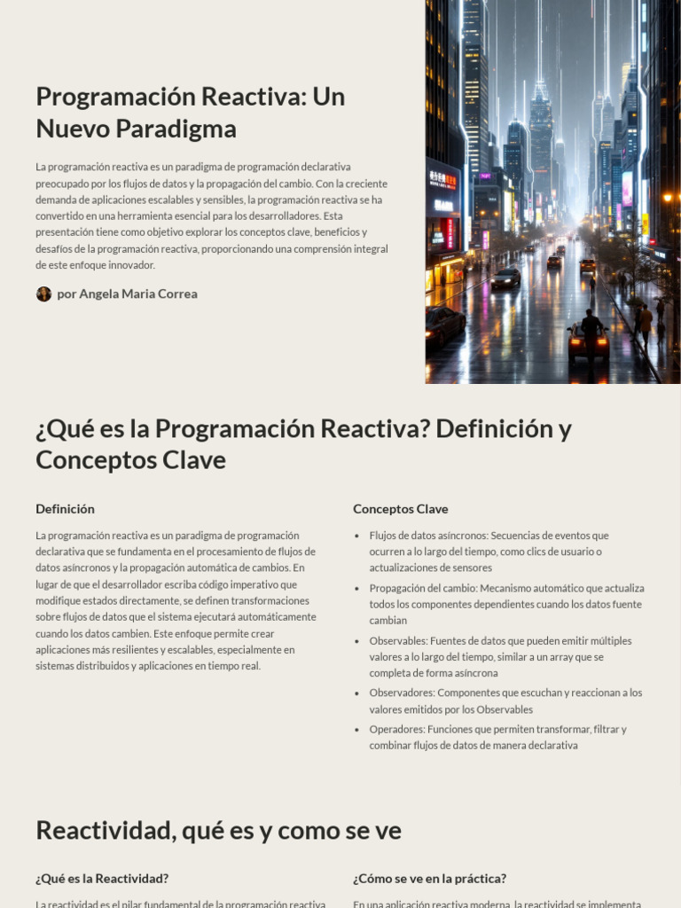 Programacion Reactiva Un Nuevo Paradigma | PDF | Programación de computadoras | Internet de las ...