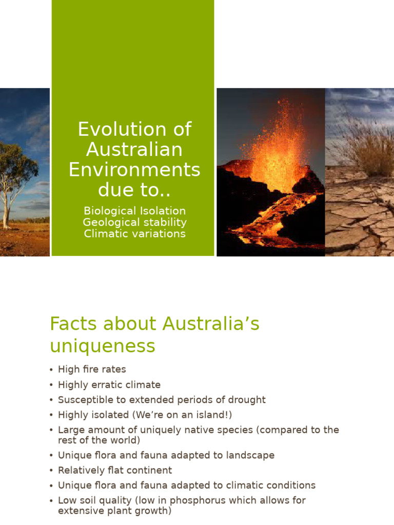 Unique Evolution of Australian Ecosystems | PDF | Earth Sciences ...