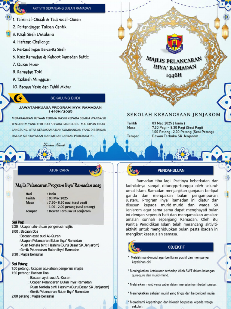 Rbuku Program Ihya Ramadan 2025 | PDF