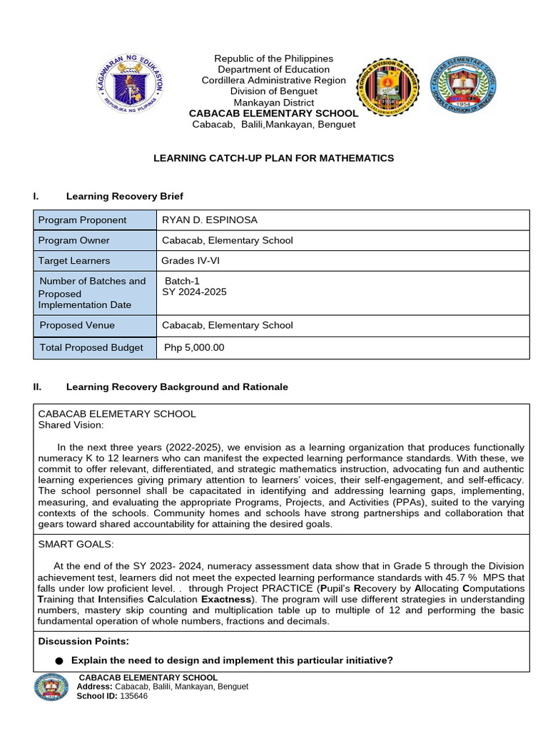 Ryan ESPINOSA. Project Write-Up | PDF | Learning | Educational Assessment