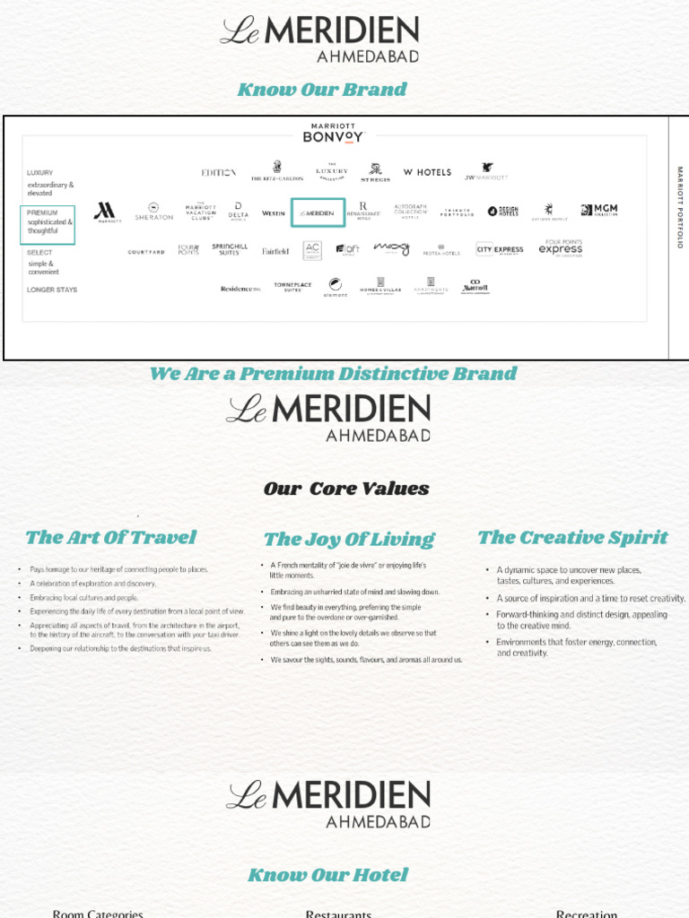 Le Méridien Ahmedabad: Brand Values & Experience | PDF | Restaurants ...