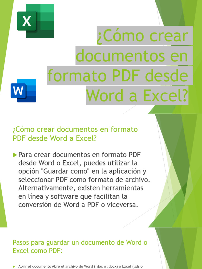 Crear documentos PDF desde Word y Excel | PDF