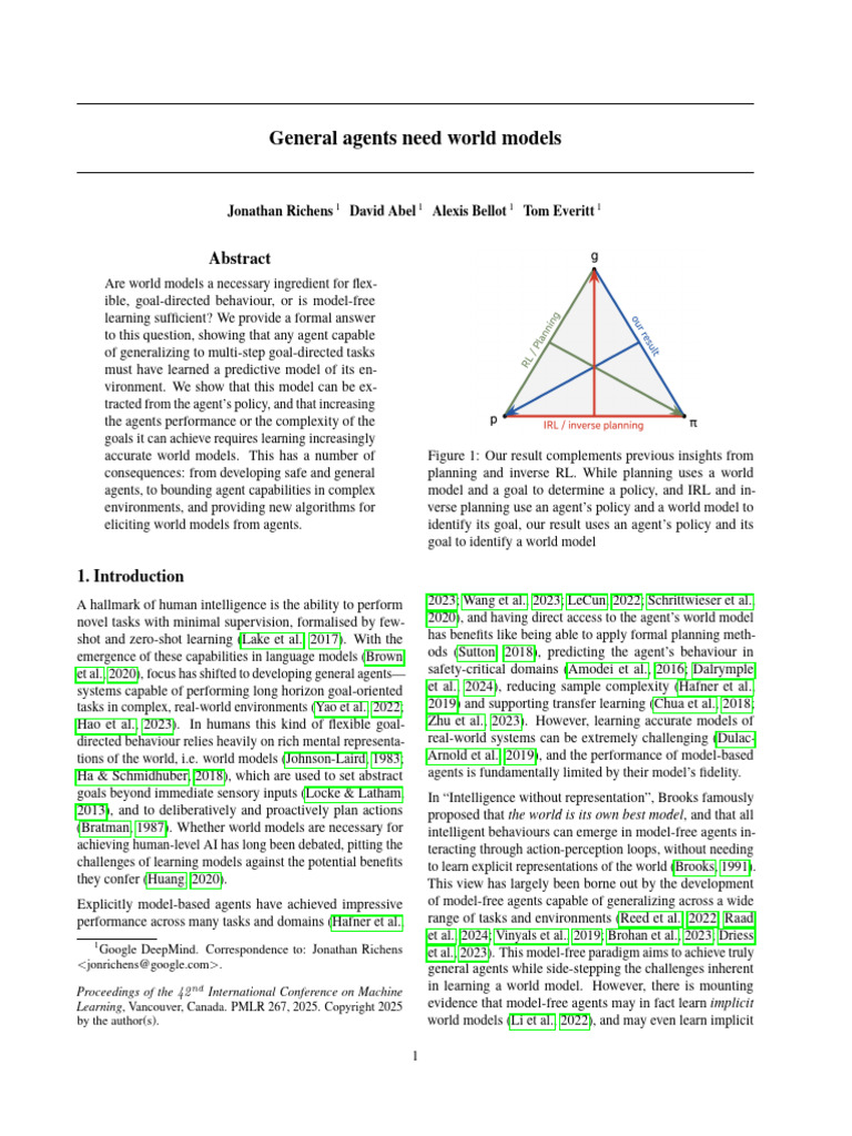World Models Essential for General Agents | PDF | Markov Chain | Cognition