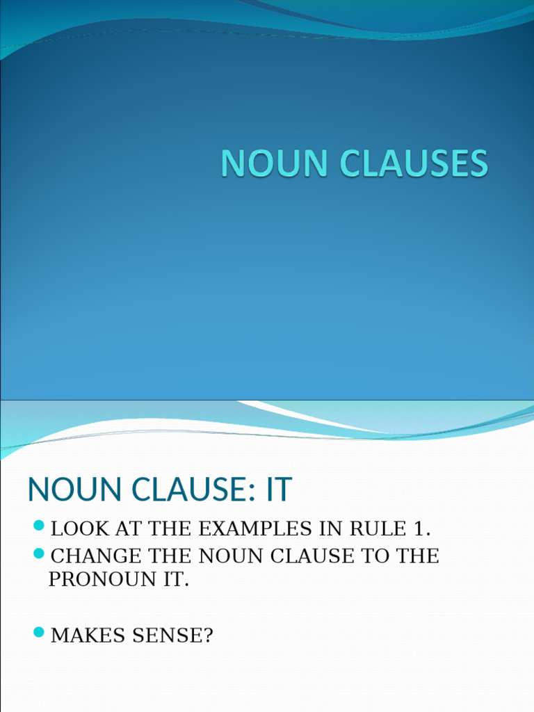 A06 Noun Clausessss | PDF