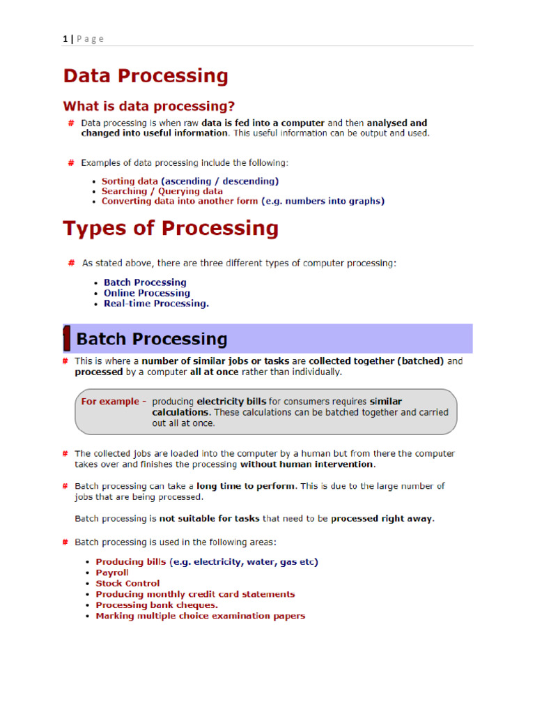 7 Data Processing | PDF