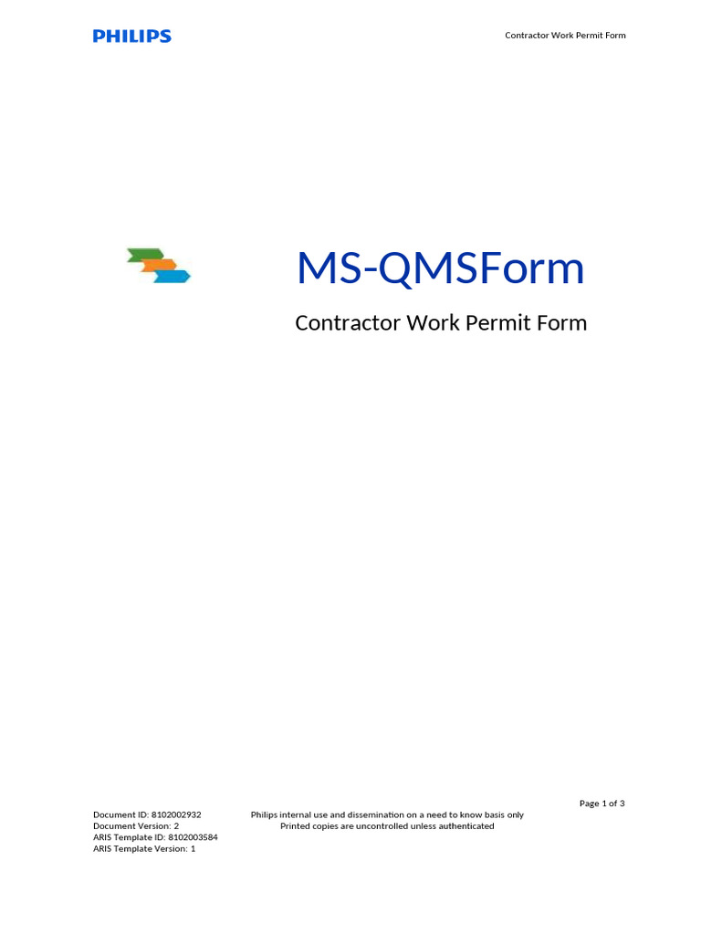 Contractor Permit Philips | PDF