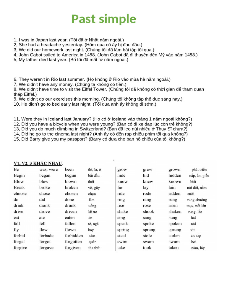 Past Simple Reading Comprehension Exercises 80811 | PDF | Semantic ...