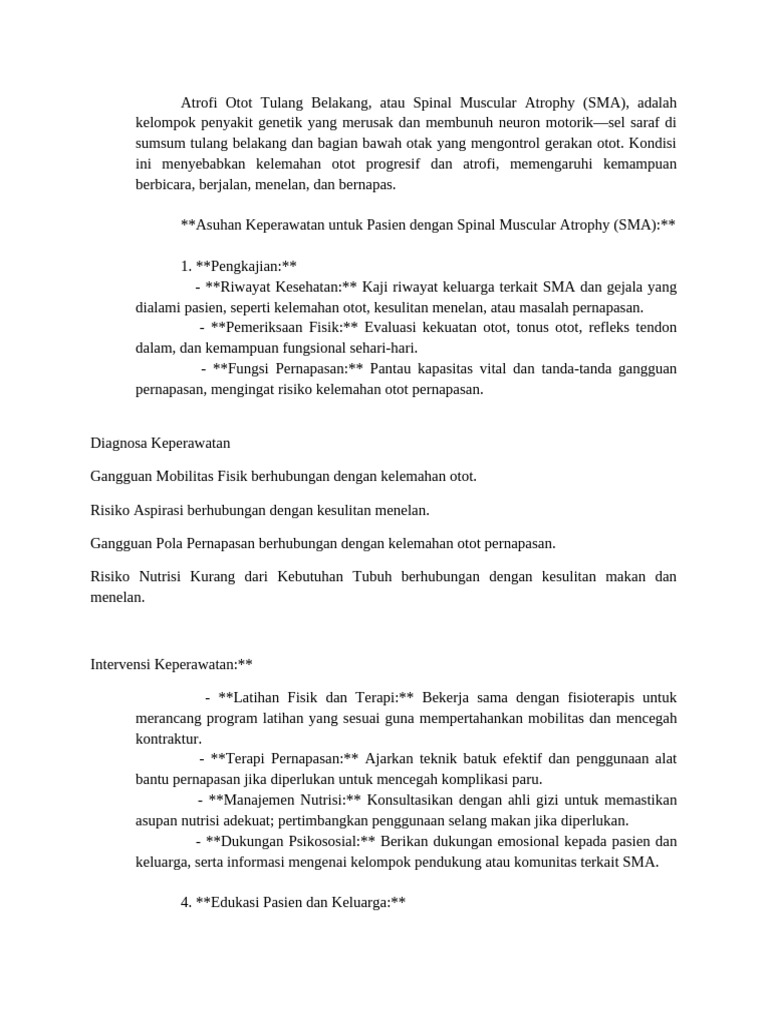 Atrofi Otot Tulang Belakang | PDF