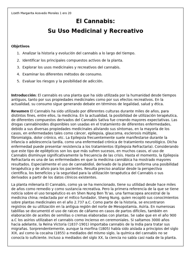 Cannabis | PDF | Cannabis (Droga) | Tetrahidrocannabinol