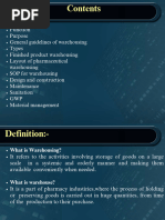 Good Warehousing Practices Checklist | PDF | Warehouse
