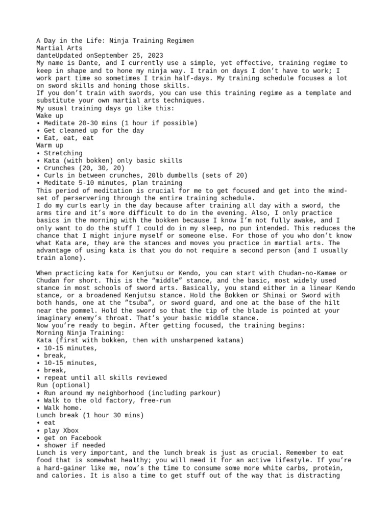 Life of A Ninja | PDF