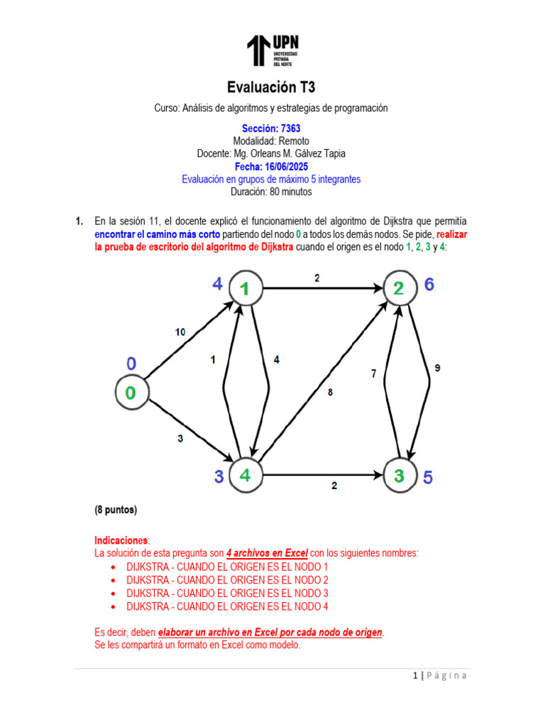Evaluación t3 - 2025-1 | PDF | Programación de computadoras | Informática teórica