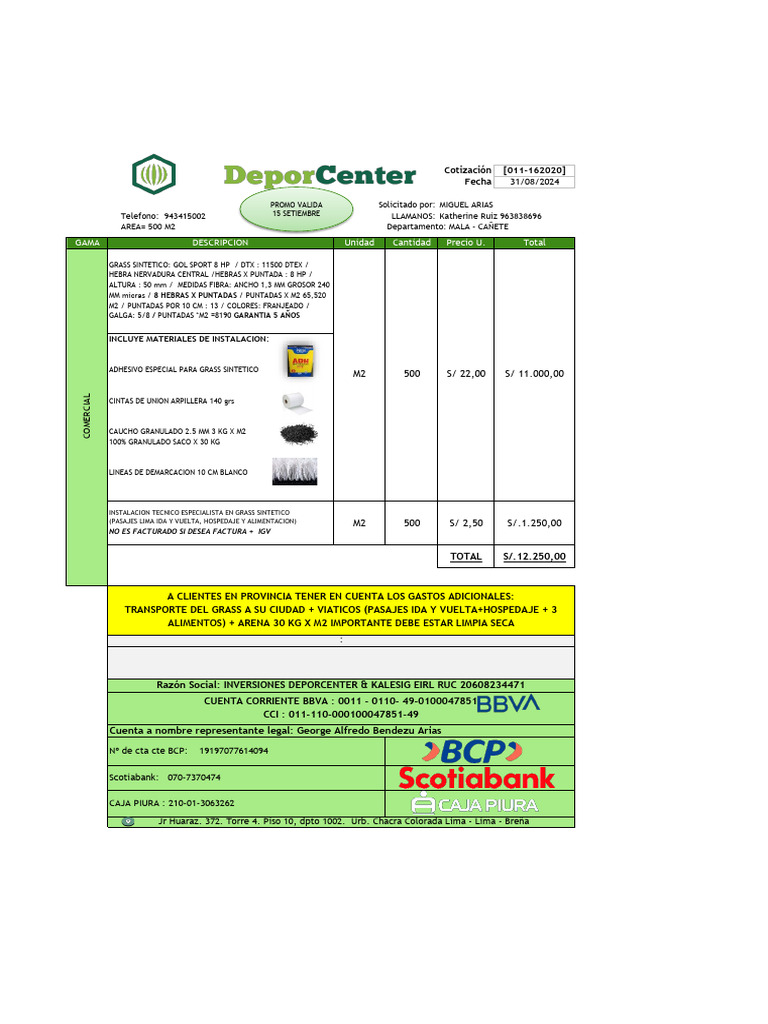 Gol Sport 11500 Dtex Miguel Arias 500 Mala | PDF