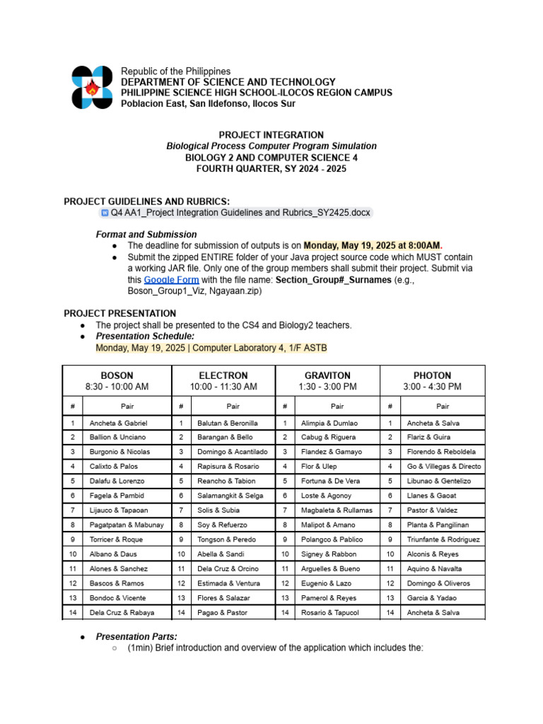 CS4 Bio2 Project Presentation Q4 SY 24 25 | PDF | Computing