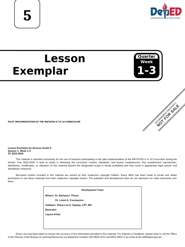 LE - Q1 - Science-5 - Lesson 1 - Week 1-3 (FOR SPLITTING) | PDF | Gases | Liquids