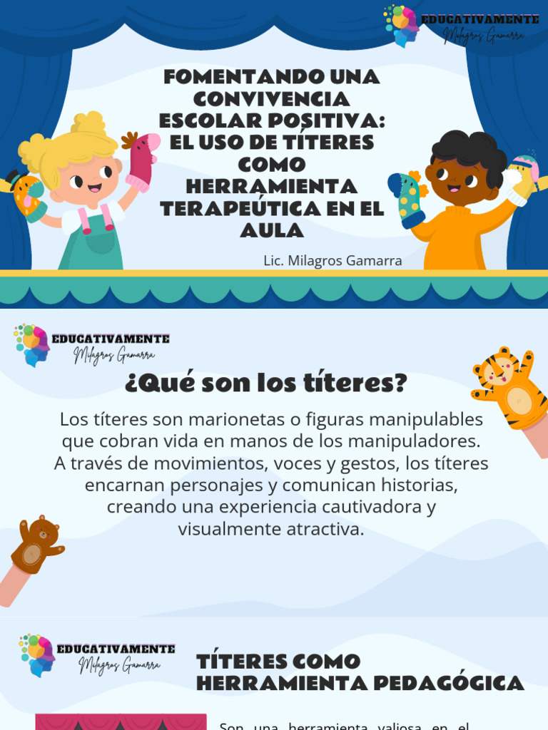 Títeres como herramienta en el aula | PDF | Las emociones | Marionetas