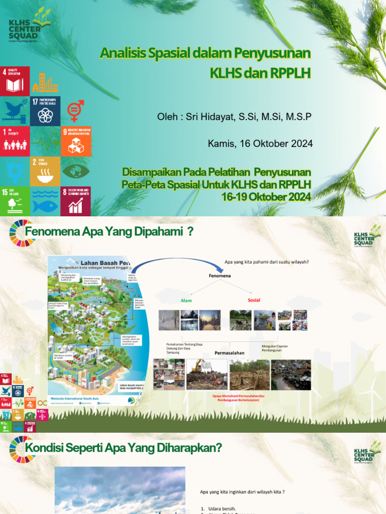Analisis Spasial Dalam Penyusunan KLHS | PDF