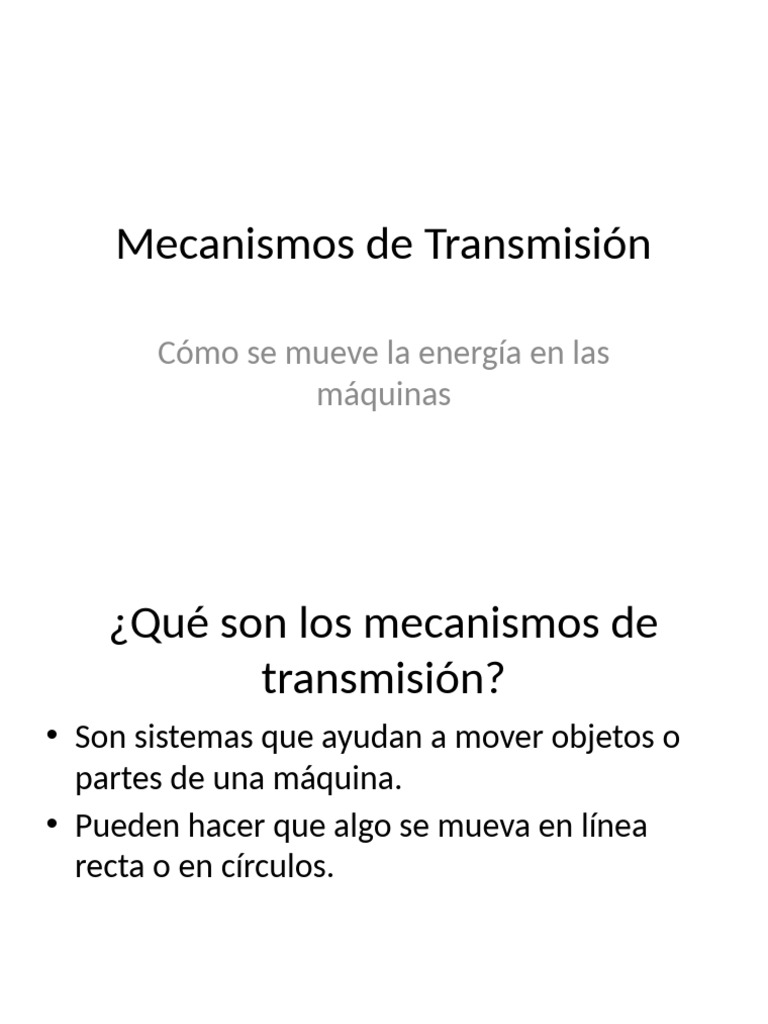 Mecanismos de Transmision | PDF