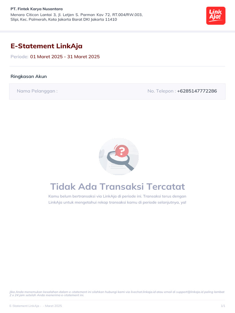 Estatement 6285147772286 Maret 2025 | PDF