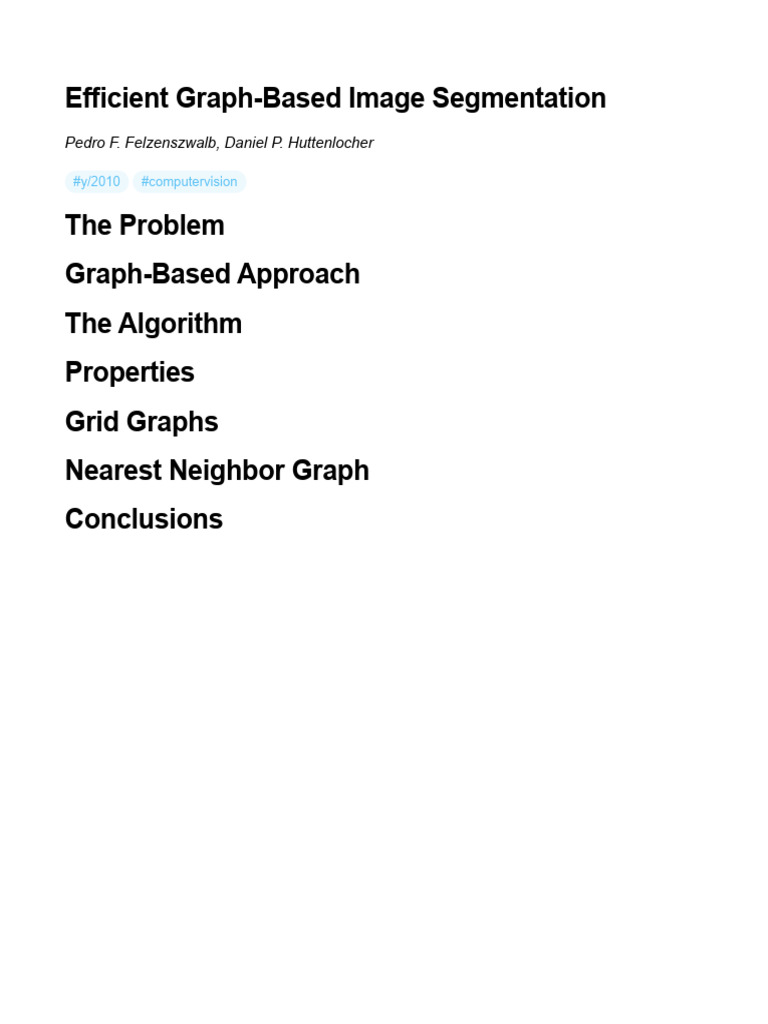 E Cient Graph-Based Image Segmentation | PDF