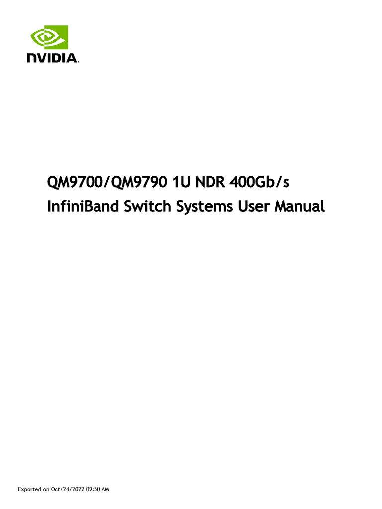 QM9700 QM9790 User Manual | PDF | Computer Network | Ip Address