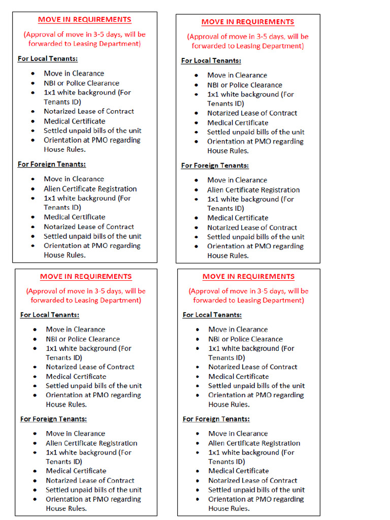 Brt-Move in List of Requirements | PDF