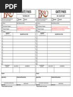 GATE PASS Template | PDF