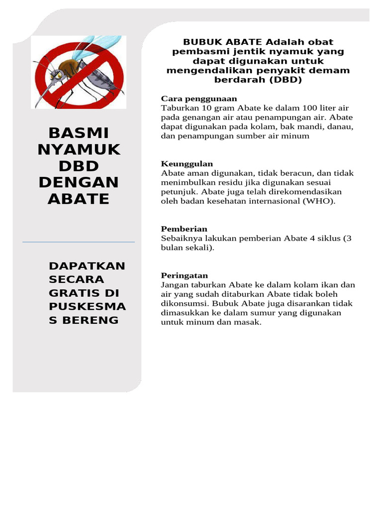 Panduan Penggunaan Bubuk Abate | PDF