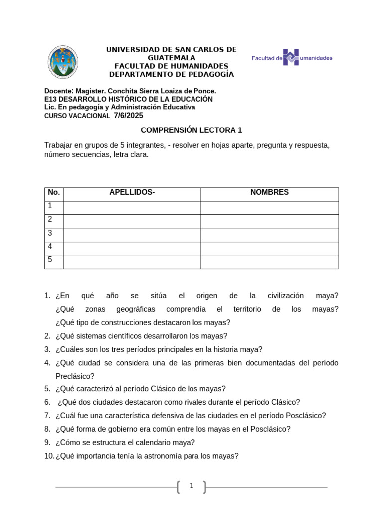 Comprensión Lectora | PDF