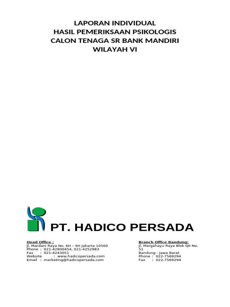 Psikogram Calon SR (02062011) | PDF