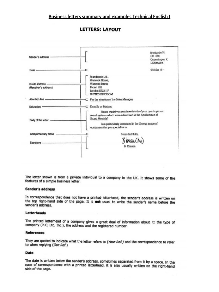 Letters Summary and Examples TE1 Farfan | PDF