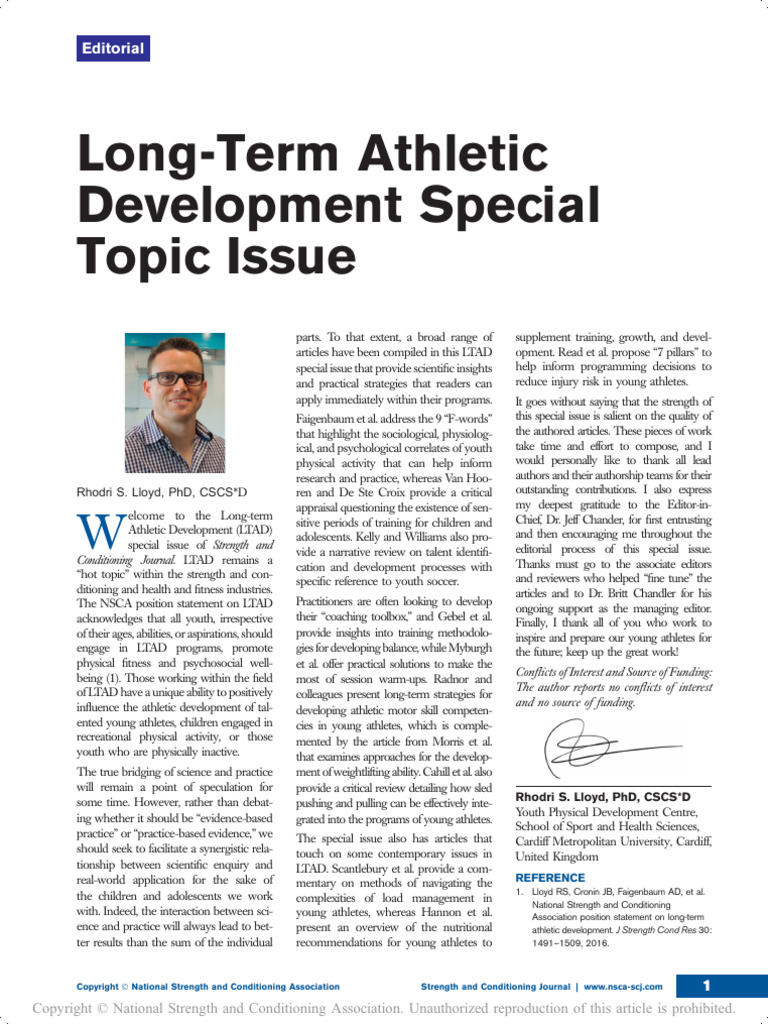 Long-Term Athletic Development Insights | PDF | Behavioural Sciences ...