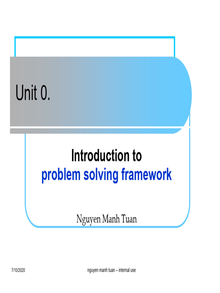 Problem Solving Framework Overview | PDF | Science | Thought