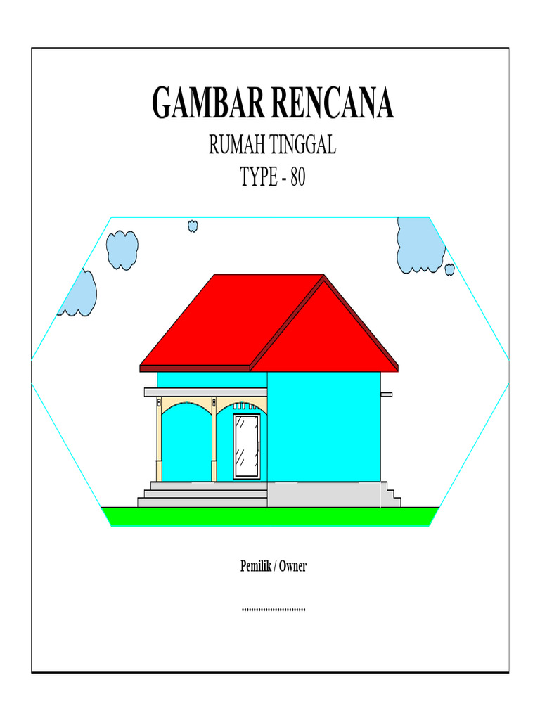 Denah Rumah Type 80 Jalan Banteng 9 | PDF