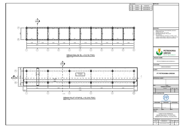 Gambar Kerja SubStation Jetty 2 | PDF