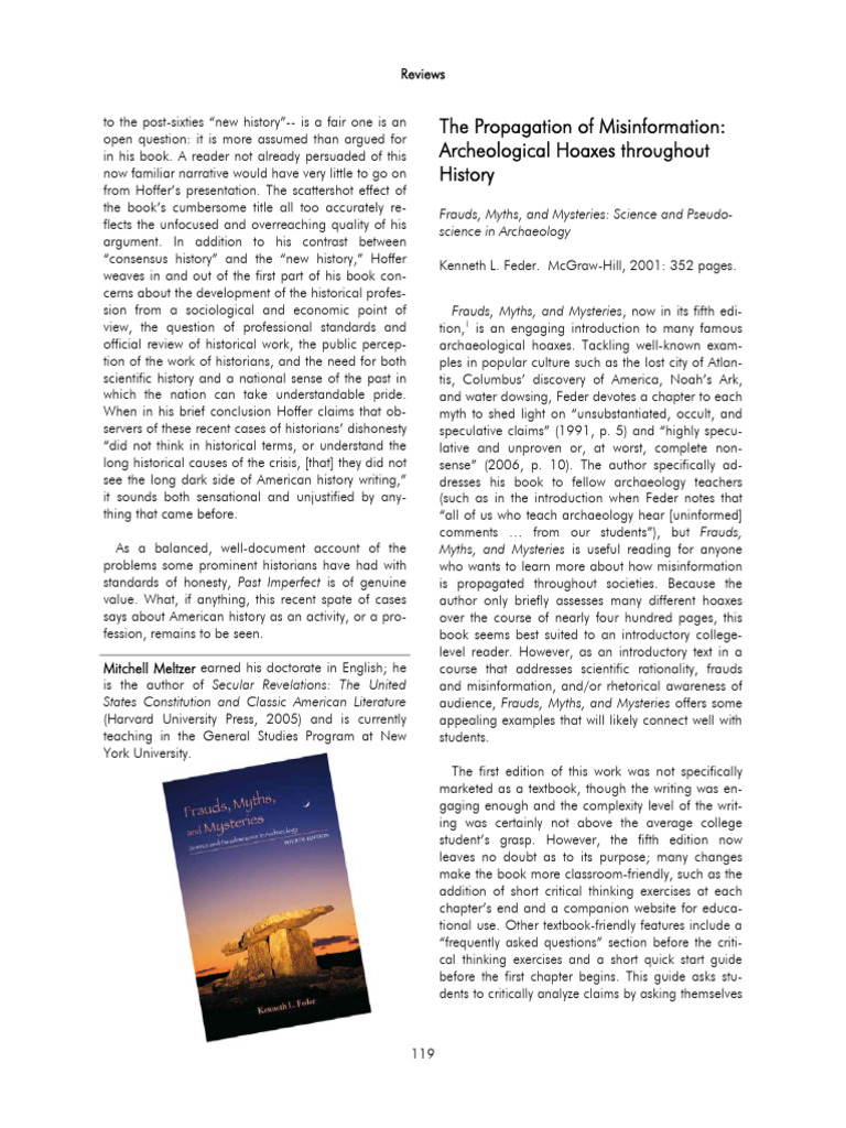 Propagation of Misinformation Archeological Hoaxes | PDF | Evidence ...